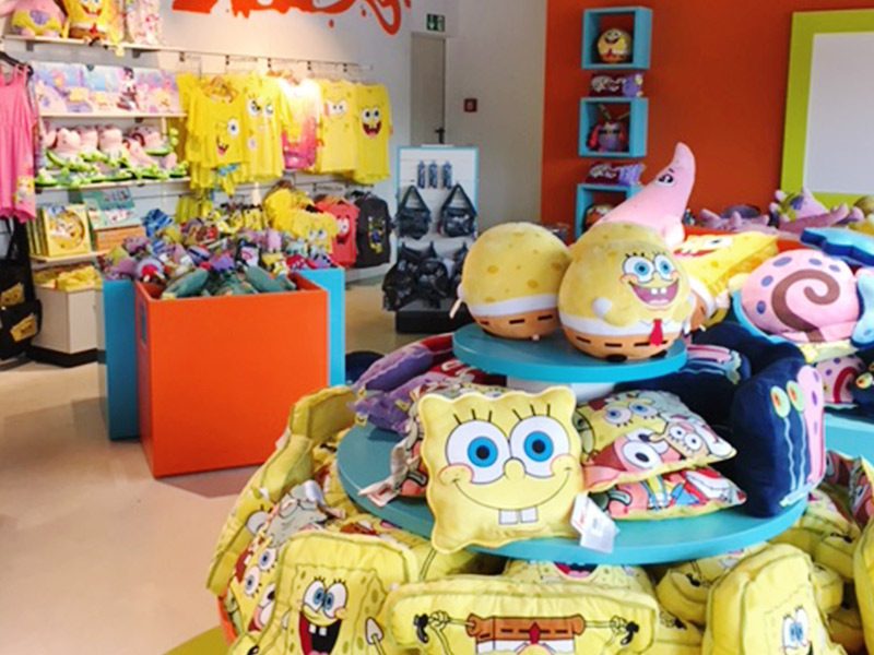 The big Nickelodeon shop at Movie Park Germany
